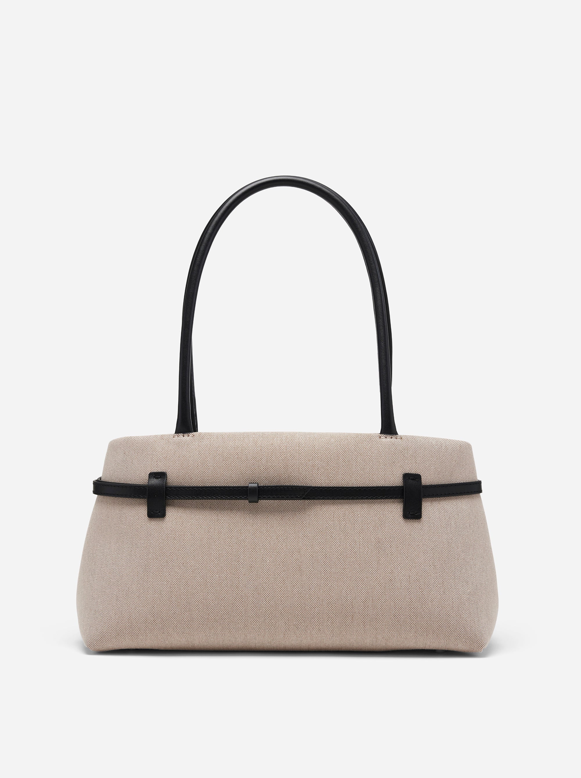 Le Cambon East West Beige Canvas & Black by Manu Atelier